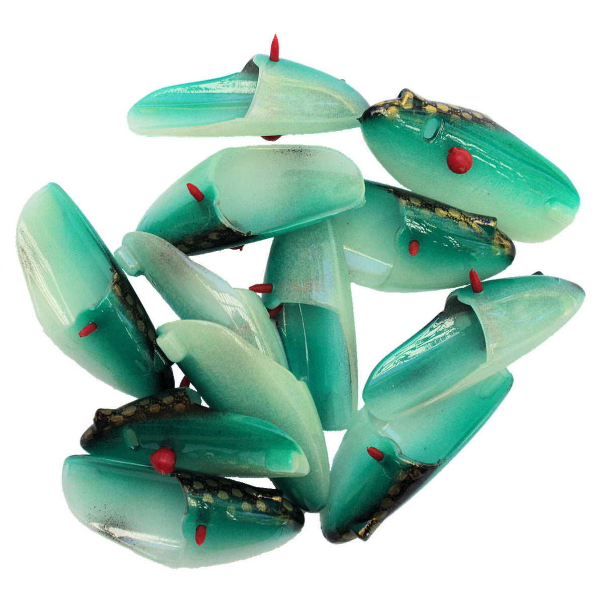 Krippled Anchovy Unrigged 50-pack, #606-Green/Scale on Glow ...